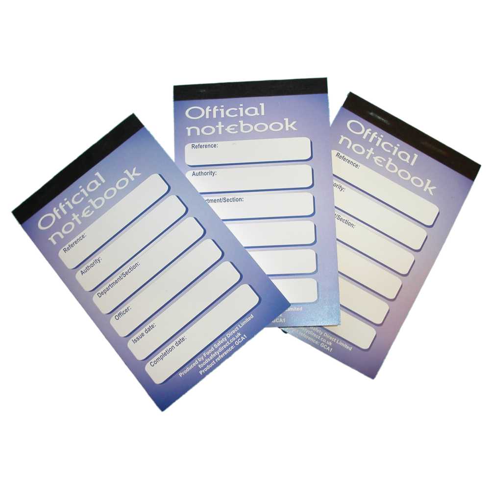 PACE Notebook (Printed Single Sided) – Food Safety Direct