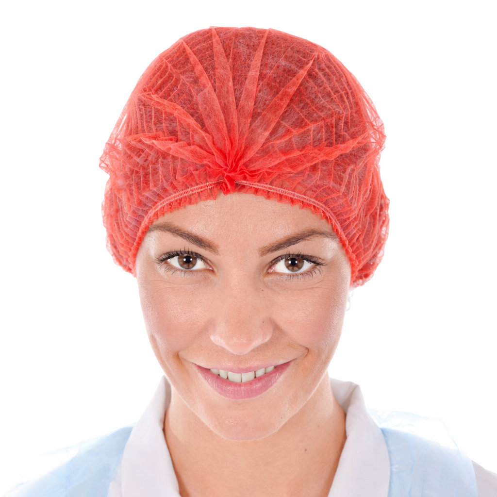 Disposable Red Mob Caps – Food Safety Direct