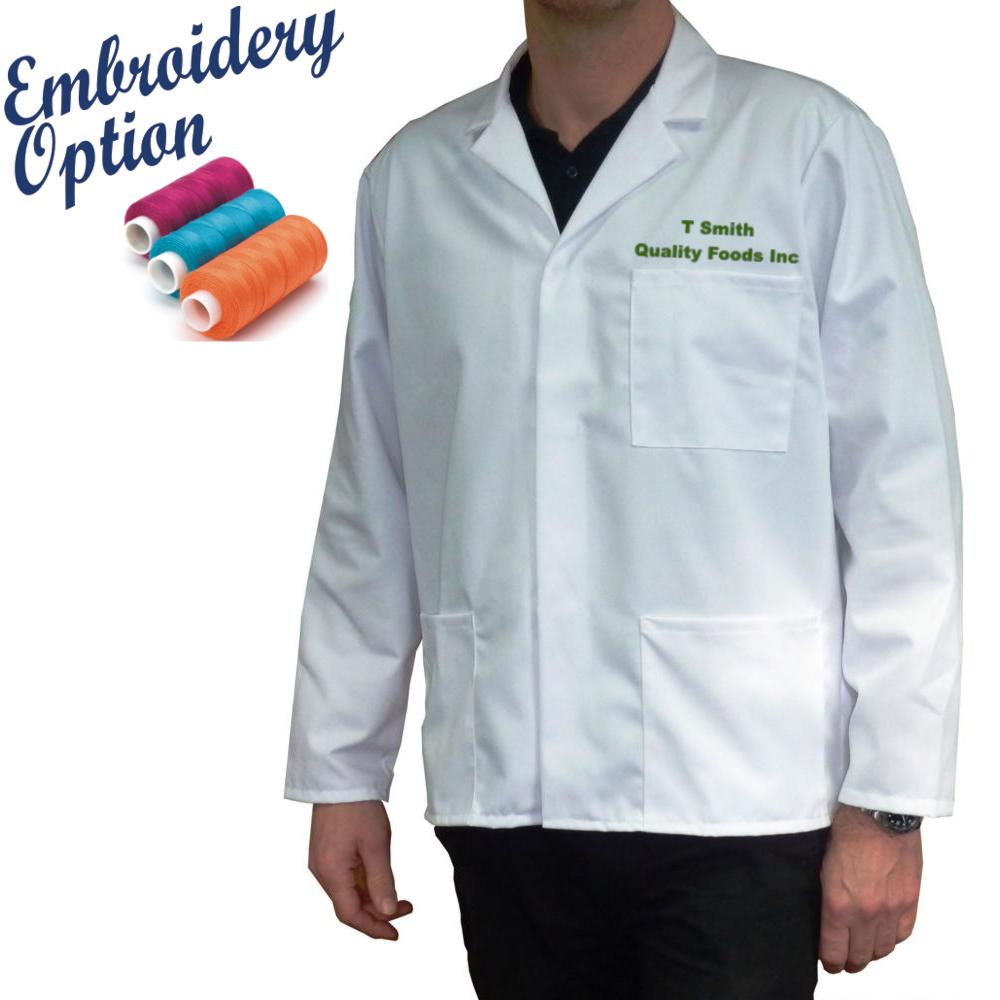 Embroidered Short Length Lab Coats – Food Safety Direct